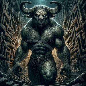Minotaur Download: Digital Art, Instant Downloadable Wallpaper ...