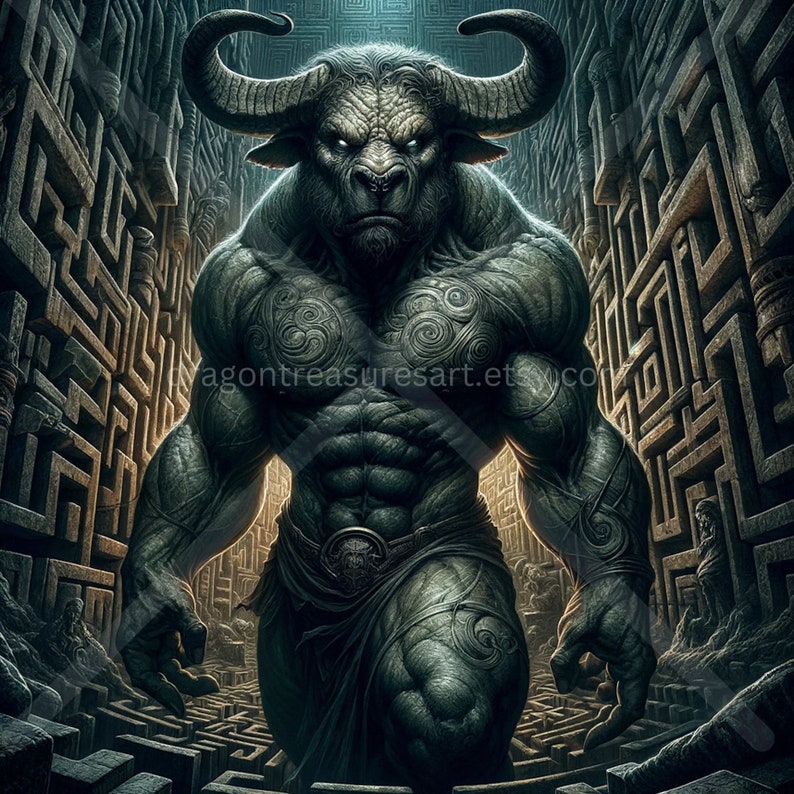 Minotaur Download: Digital Art, Instant Downloadable Wallpaper ...