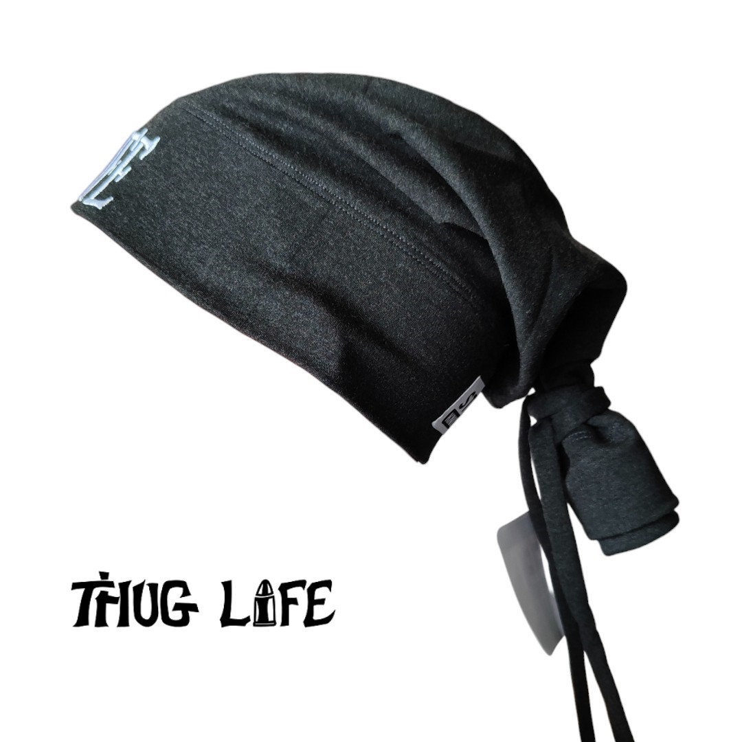 Thug Life Tattoo Beanie Tie Charcoal Hip-hop Hat 2pac Inspired by ...