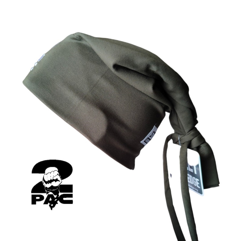 2pac Beanie Tie Khaki Hip-hop Hat Tupac Inspired by Street Knowledge - Etsy