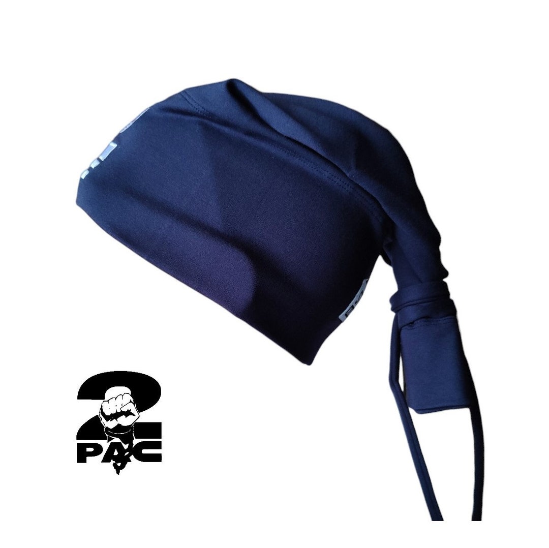 2pac Beanie Tie Navy Hip-hop Hat Tupac Inspired by Street Knowledge - Etsy