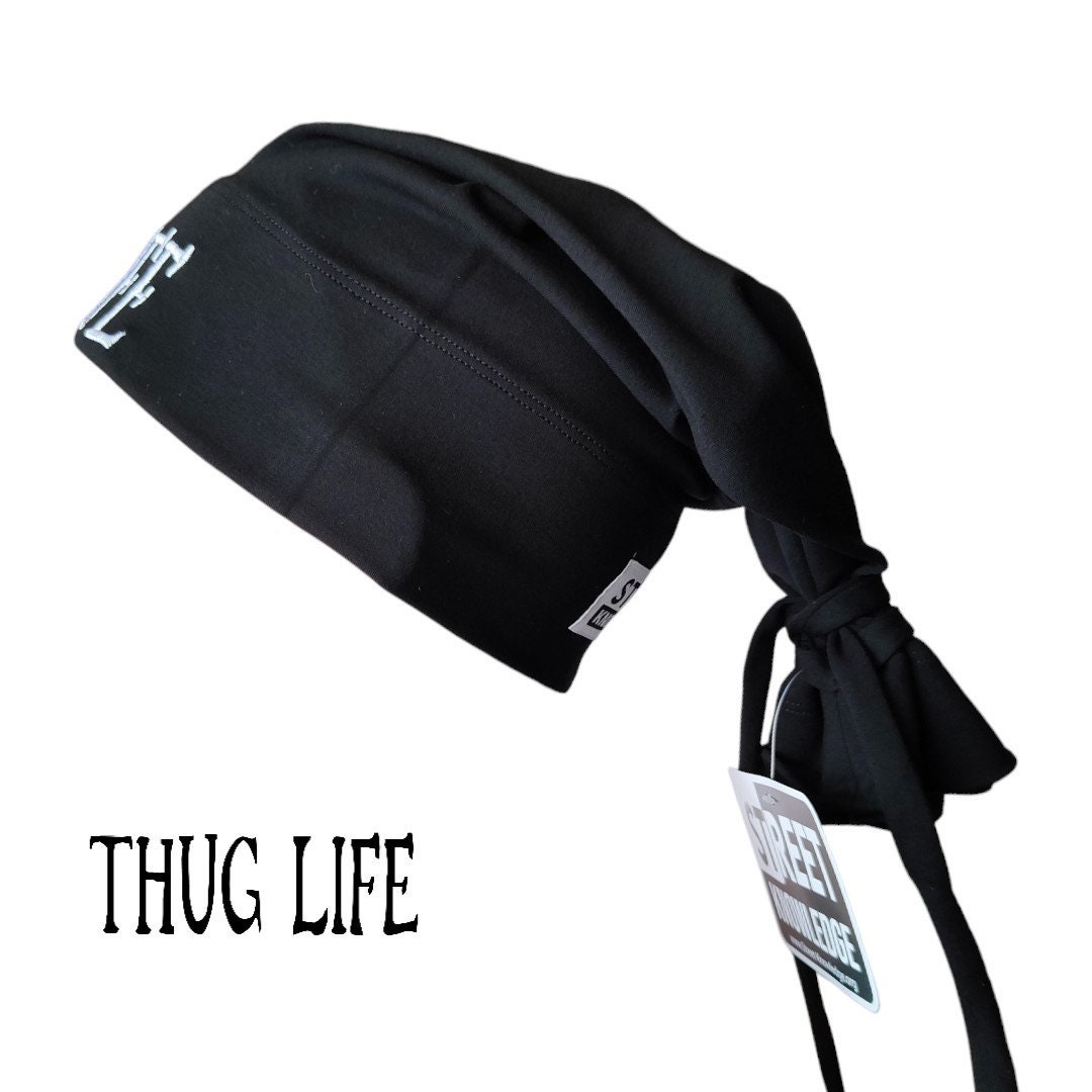 Thug Life Beanie Tie Black Hip-hop Hat 2pac Inspired by Street ...