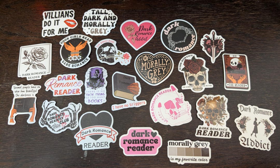 Dark Romance Lover Sticker Pack - Etsy UK