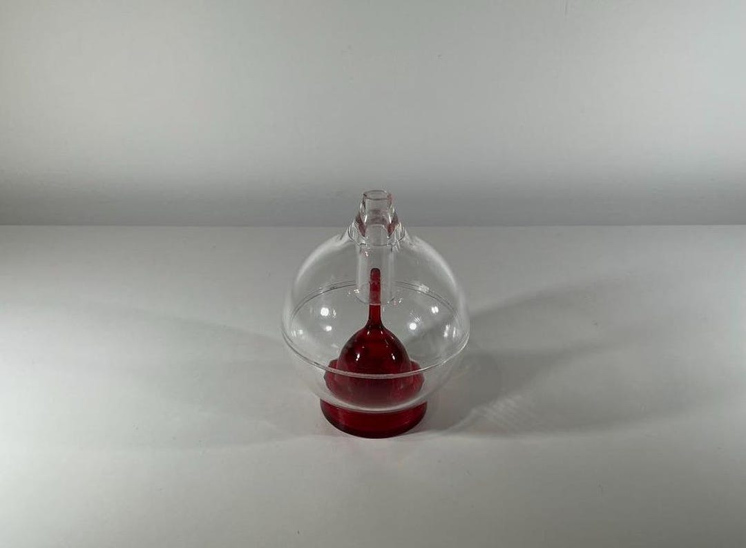 Pre-loved Guzzini Sugar Jar | Italian Acrylic Dispenser With Red Base ...