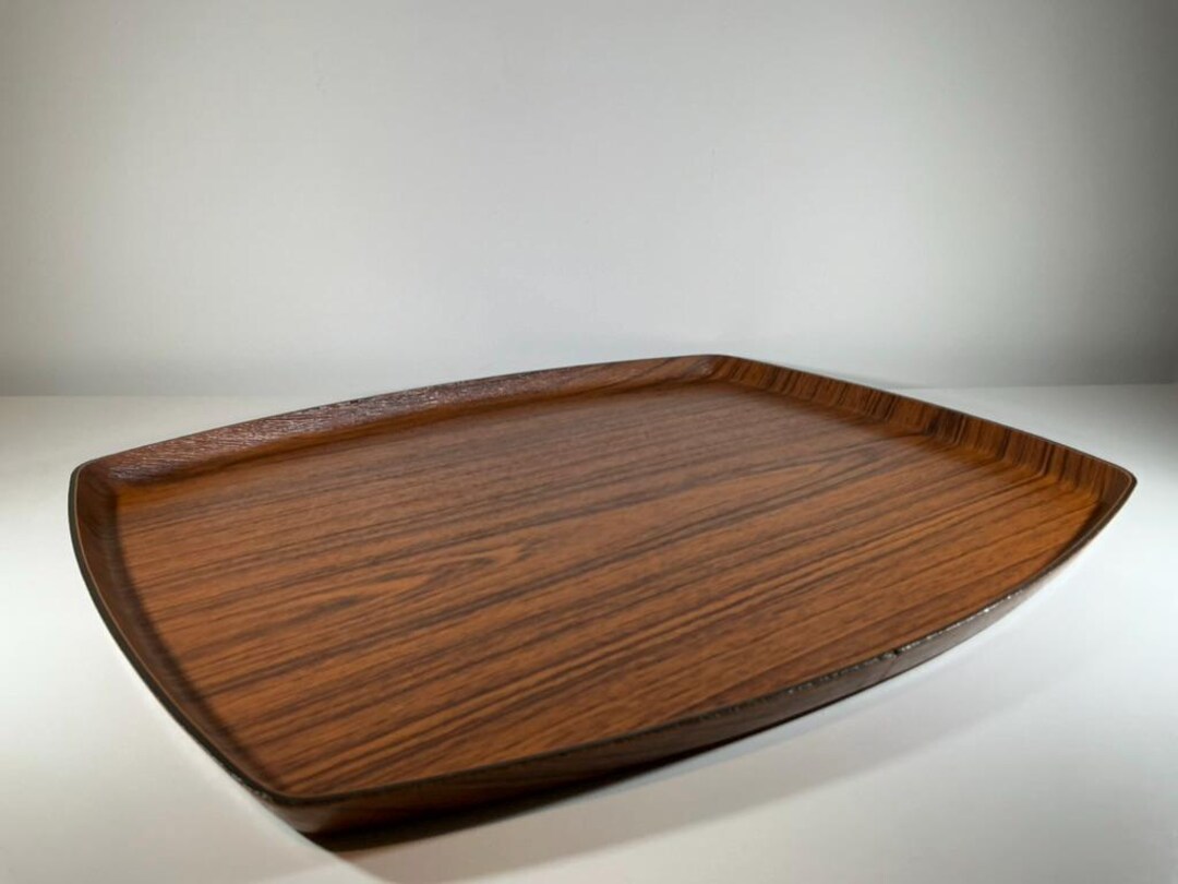 Vintage Italian Caleppio Robex Serving Tray | 70s Teak Wood Grain ...