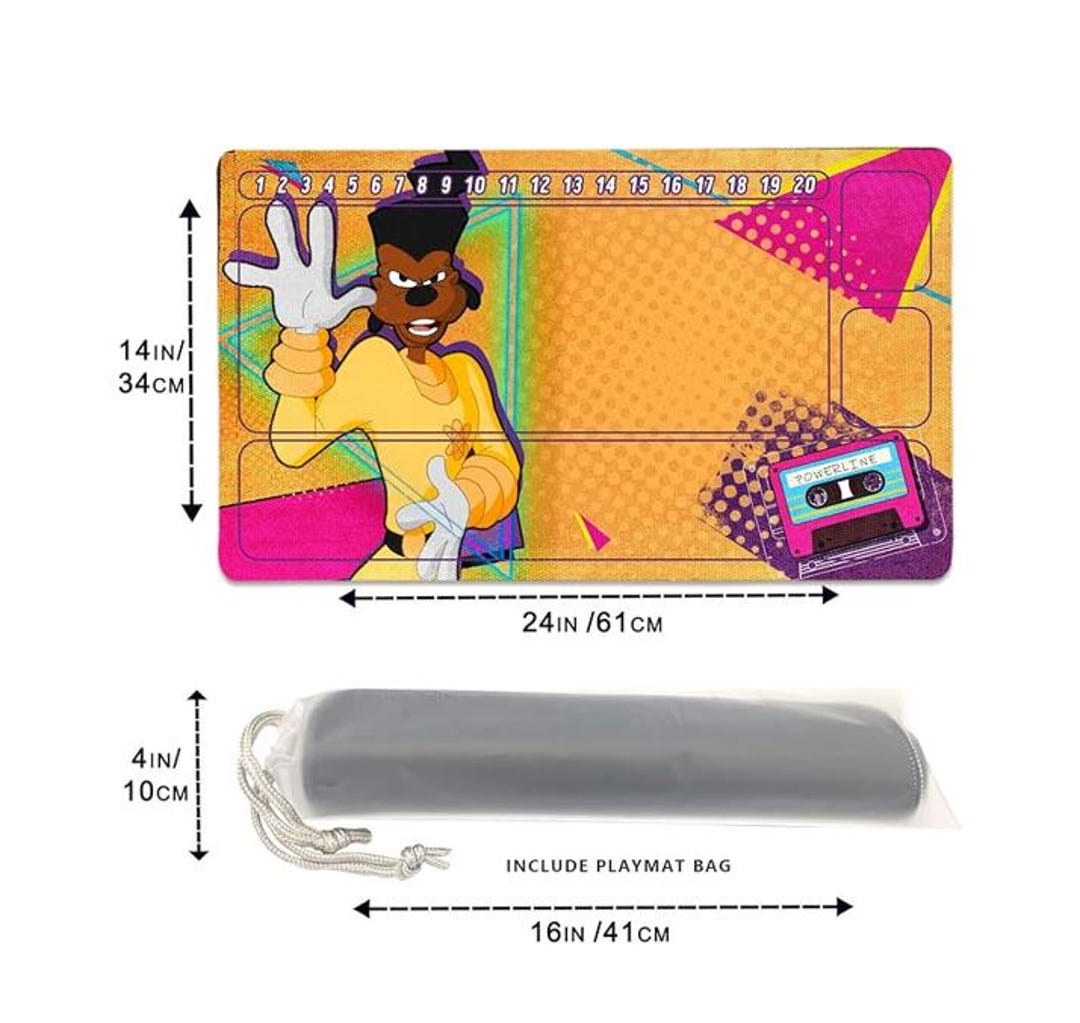 Lorcana Powerline TCG Playmat 24 X 14 Non-slip With Mat Bag & Stitched ...