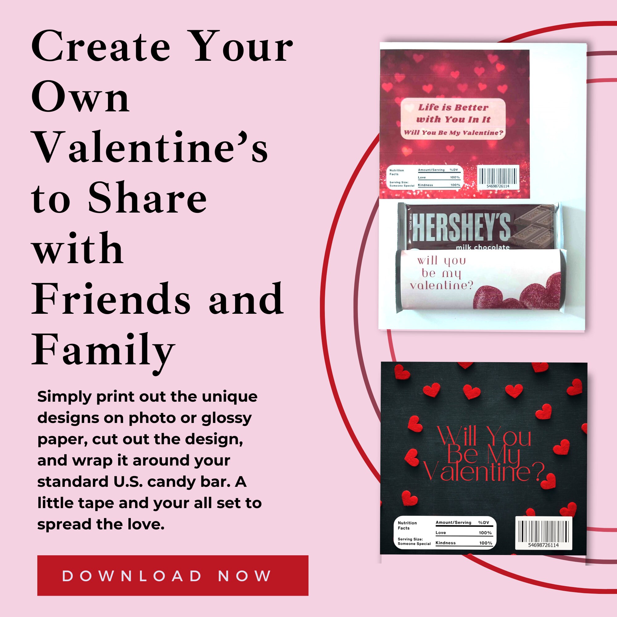 Valentine's Day Candy Bar Wrappers, Candy Bar Wrappers, Valentine's Day ...