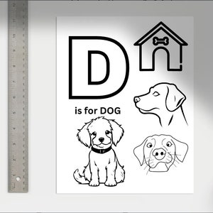 Letters A-Z of the Alphabet Coloring Pages for Children to Learn - Etsy