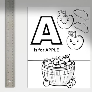 Letters A-Z of the Alphabet Coloring Pages for Children to Learn - Etsy