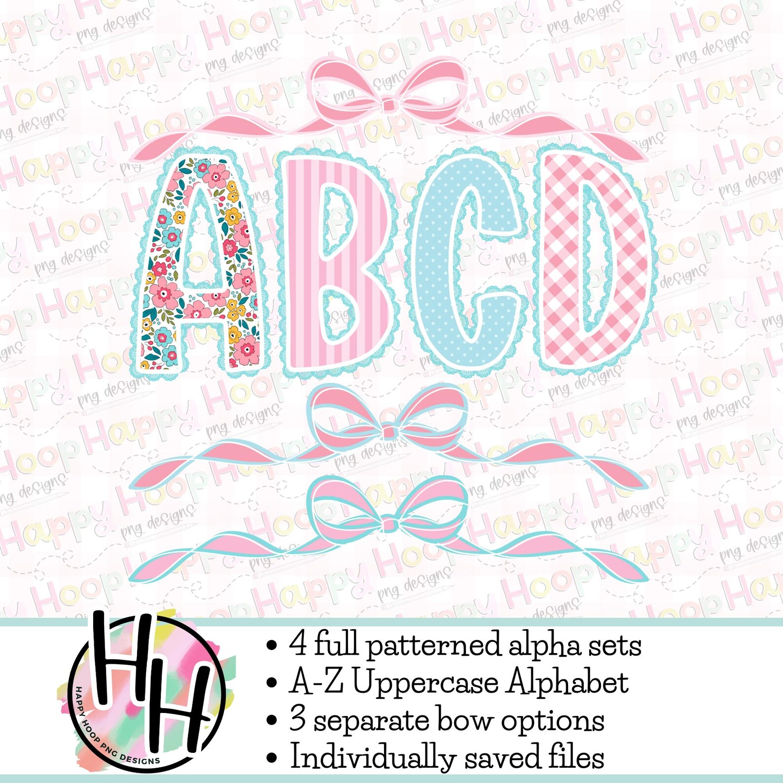 Preppy Pastel Alphabet PNG, Grandmillenial Pastel Alpha, A-Z Full ...