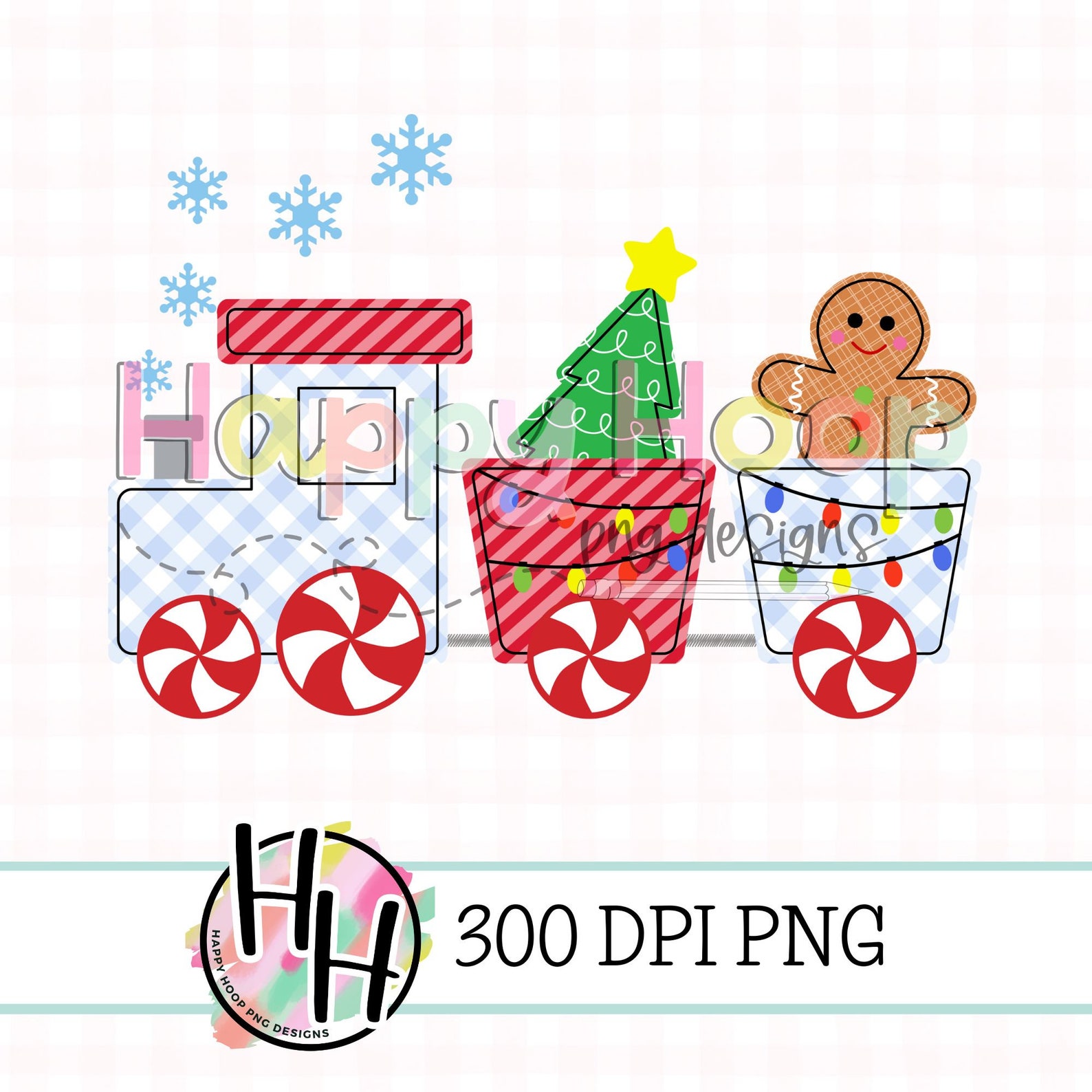 Boys Gingerbread Christmas Train Faux Applique PNG, Gingerbread PNG ...
