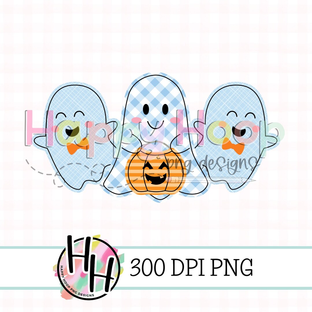 Boy Ghost Trio With Bow Ties Faux Applique PNG, Boy Ghosts, Faux ...