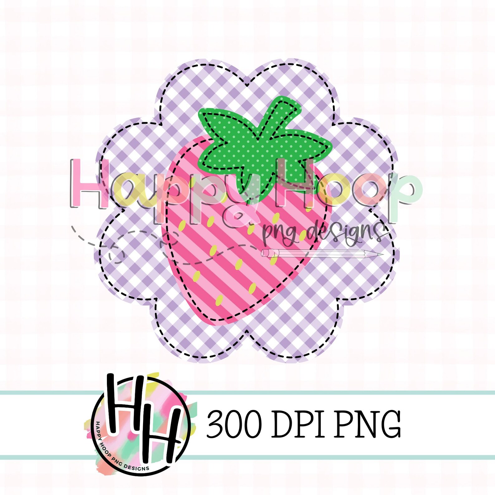 Strawberry Scallop Patch Faux Applique PNG Design, Strawberry ...