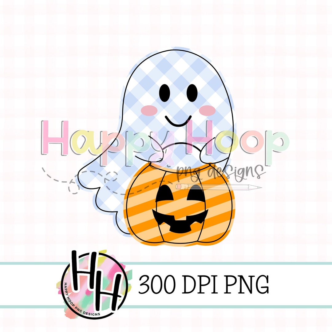 Boy Ghost With Jack O Lantern Faux Applique PNG, Boy Ghost, Faux ...