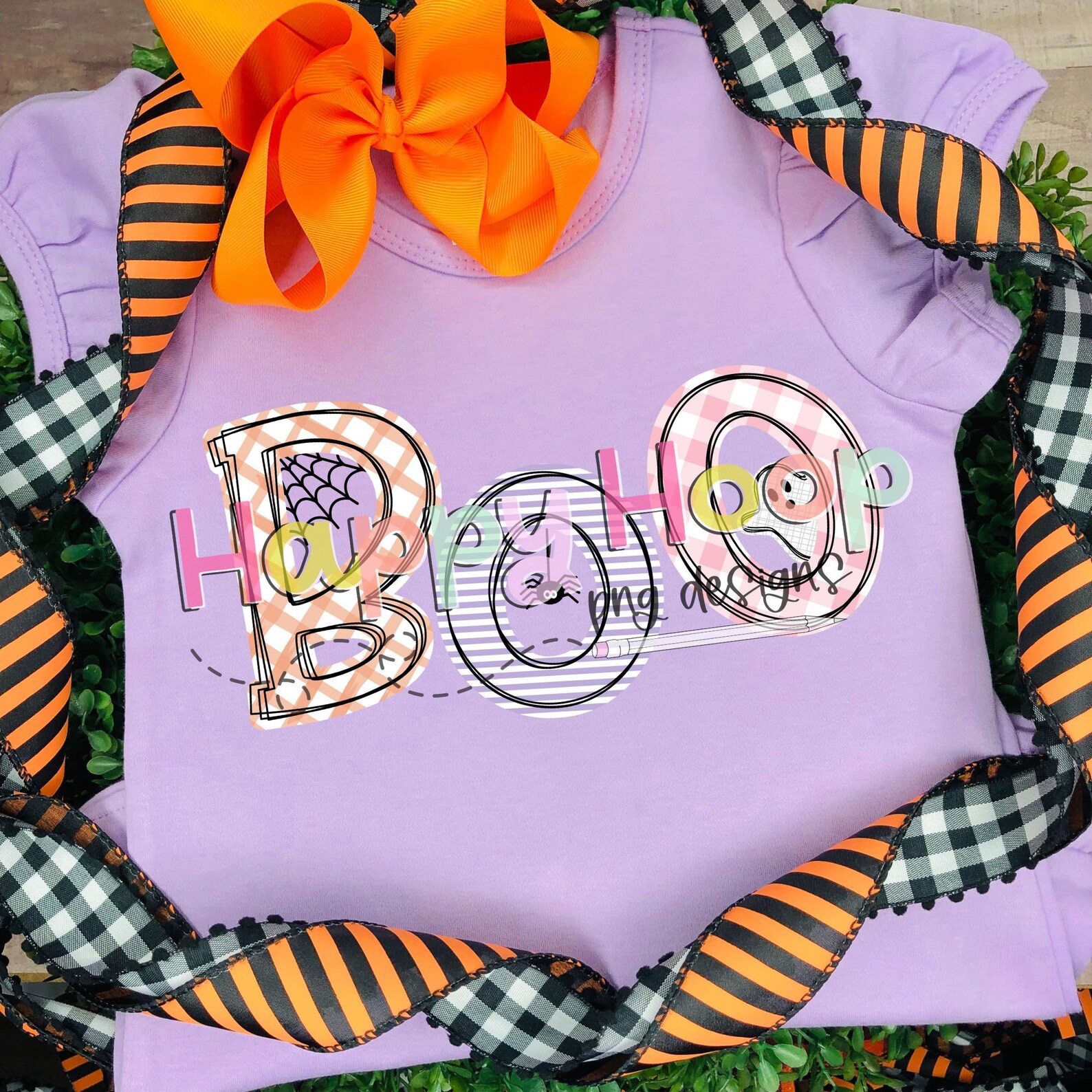 Boo Scribble Faux Applique PNG, Pastel Pink Halloween PNG, Faux ...