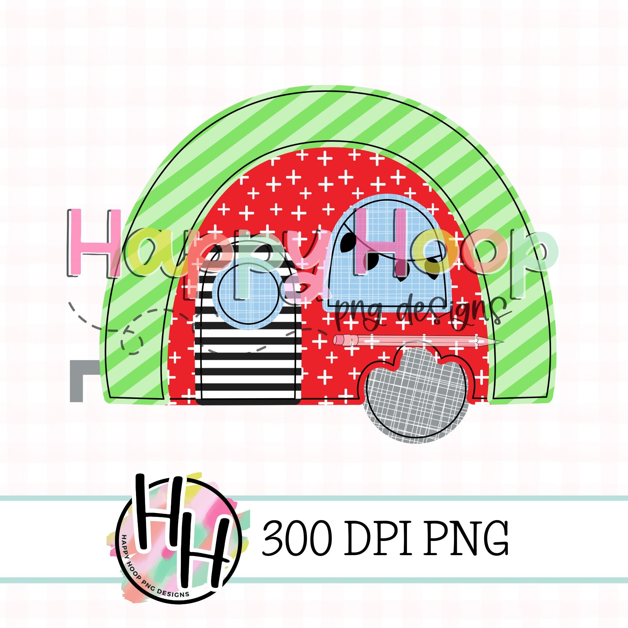 Watermelon Camper Faux Applique PNG, Watermelon Clipart, Faux ...