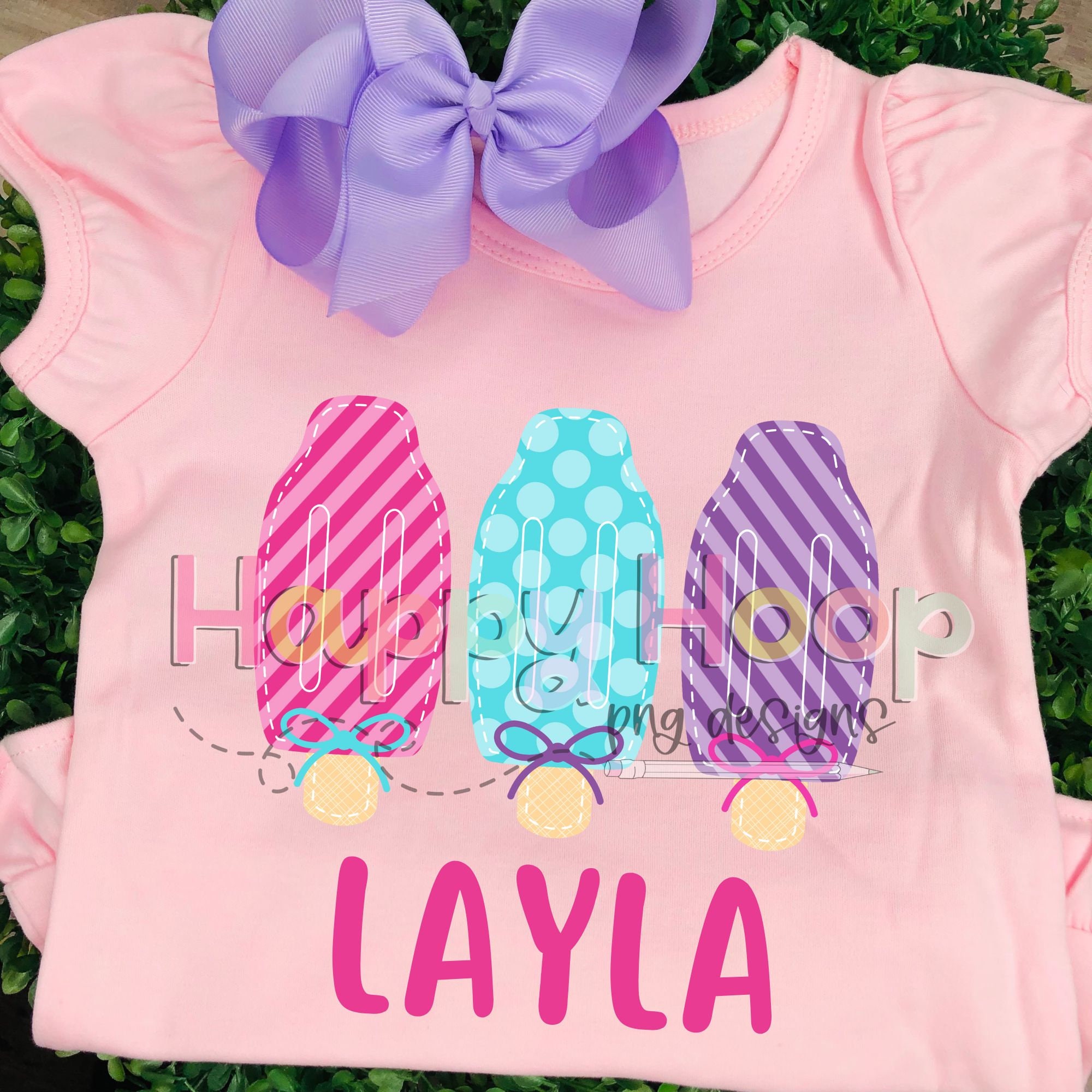 Popsicle Trio Bows Faux Applique PNG Design, Ice Cream Trio Design ...