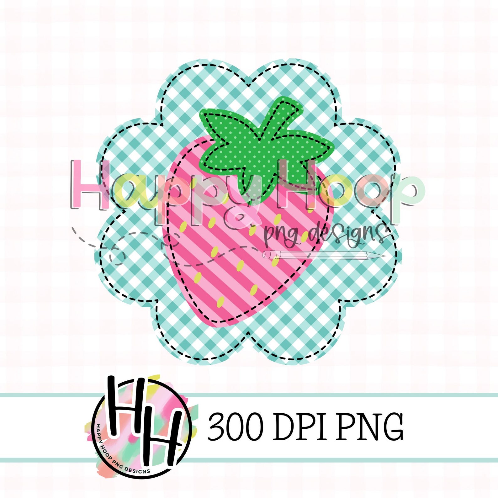 Strawberry Scallop Patch Faux Applique PNG Design, Strawberry ...