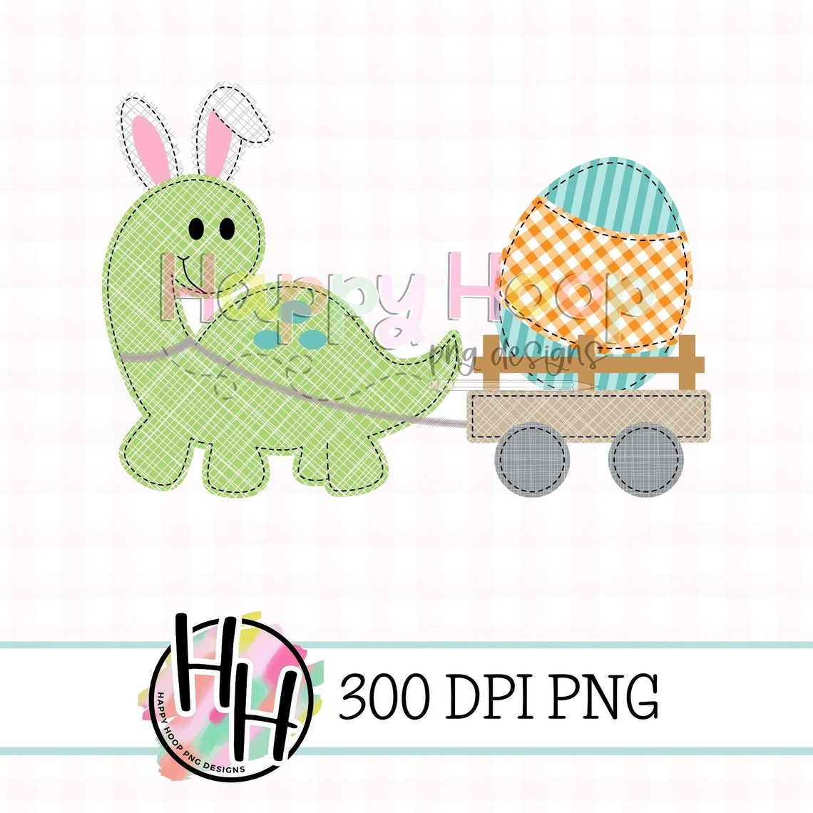 Boy Dino Easter Egg Wagon Faux Applique PNG, Easter Printable, Faux ...
