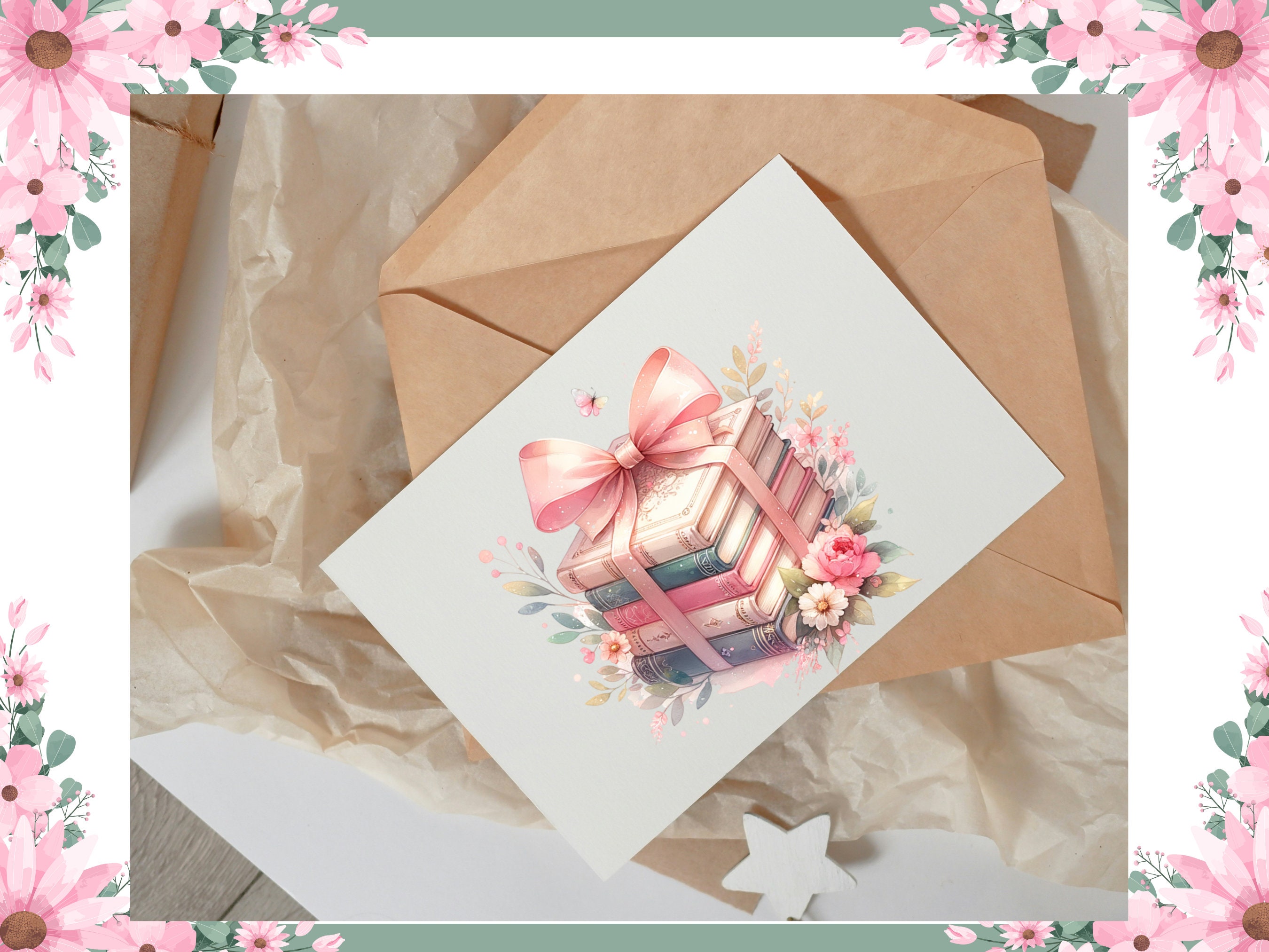 Coquette Bundle of Books Png, Coquette Book With Bow, Coquette Book ...