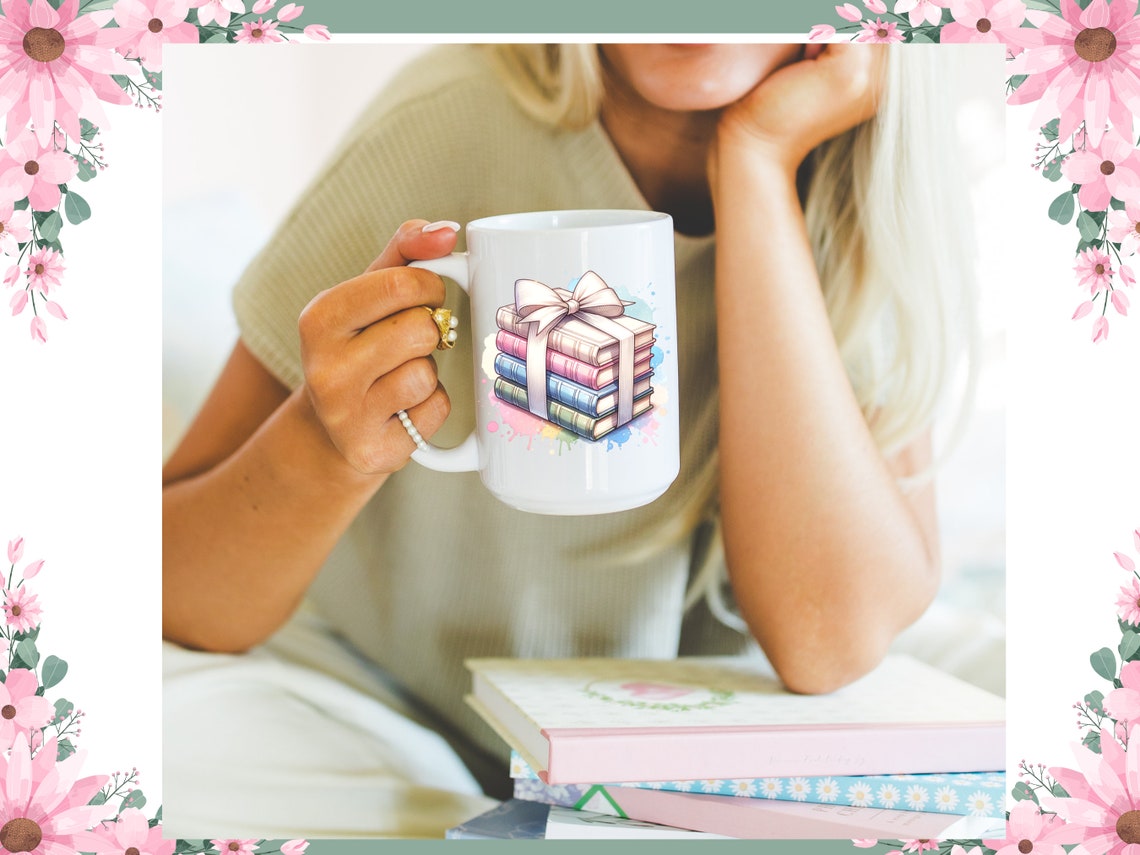 Coquette Bundle of Books Png, Coquette Book With Bow, Coquette Book ...