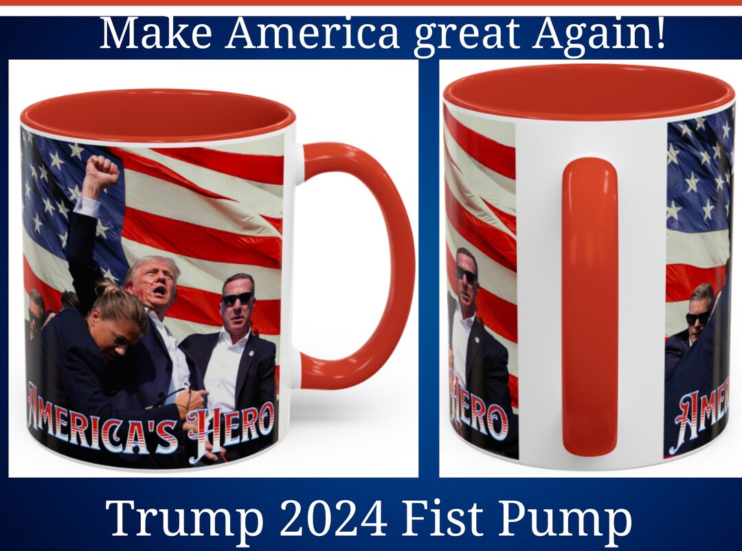 Trump Fist Pump Mug, Trump Rally Mug, President Fist Pump Coffee Cup ...