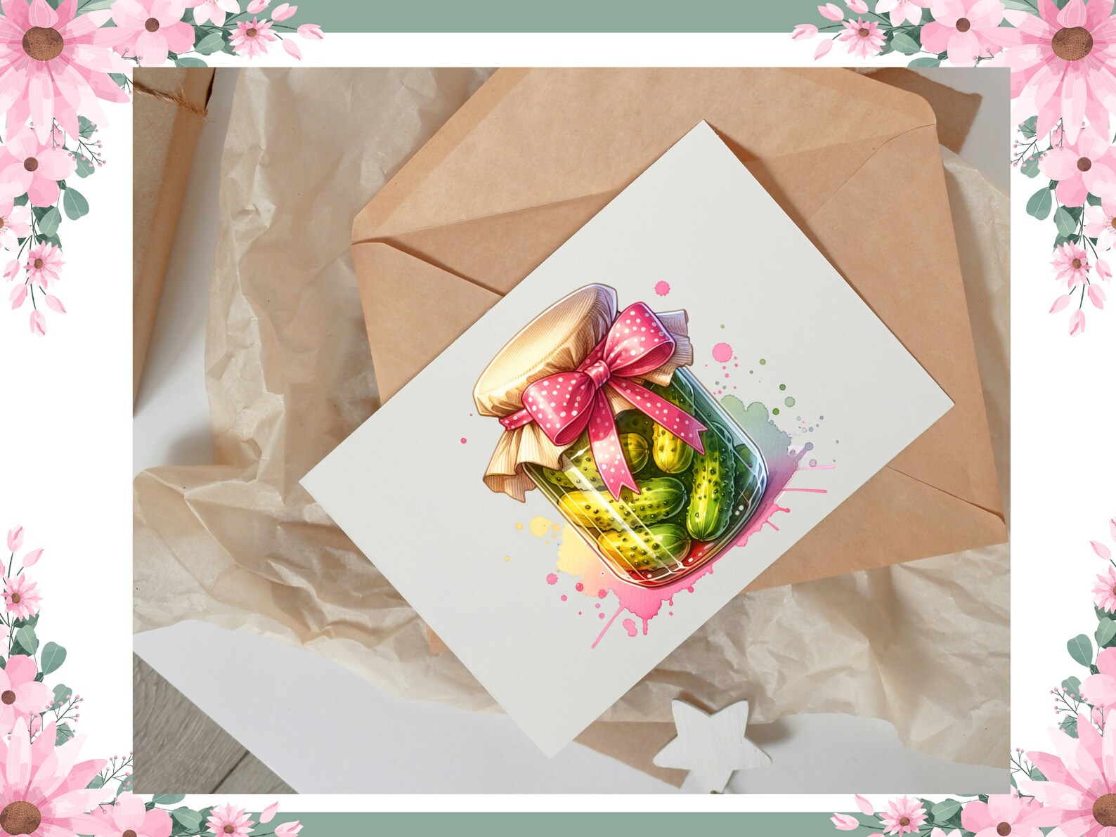 Coquette Pickles in Jar PNG: Pink Bow, Country Charm (300 DPI) - Etsy