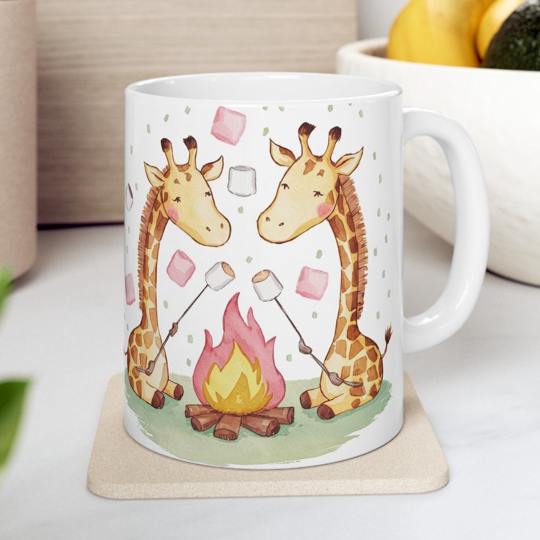 Cute Giraffe Mug , Camping Coffee Cup, Giraffe Lover for Child ...