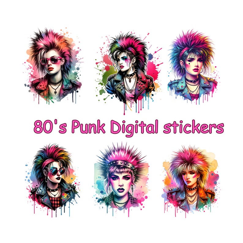 80s Digital Stickers for Digital Planners, Retro Digital Stickers ...