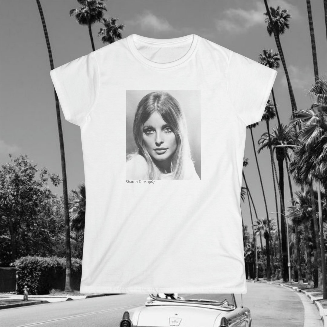 Vintage Tee Sharon Tate T-shirt Old Hollywood Graphic Tee Aesthetic ...