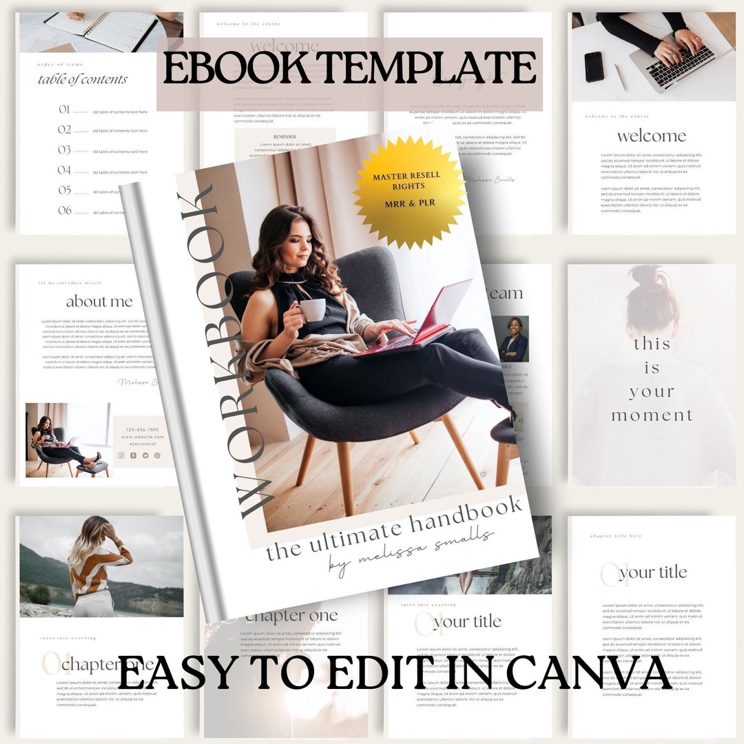 Ebook Template Canva, Coaching Workbook Template, Lead Magnet Template ...