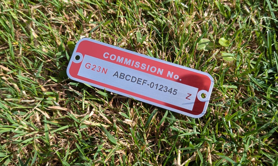 Engraved (G23N) Commission Engine Bay Plate for MGB Roadster 1970-1980 ...