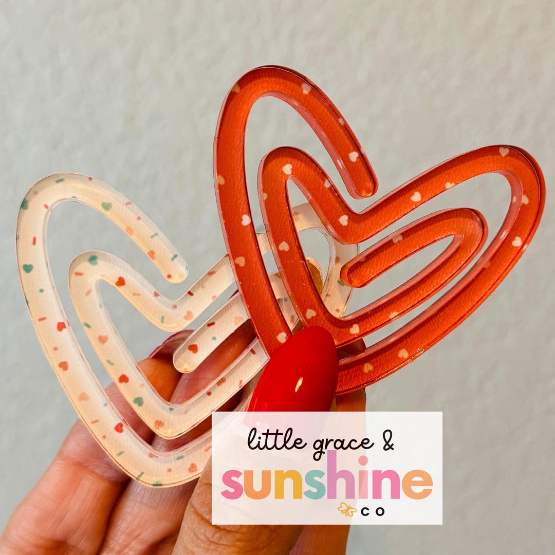 Heart Paper Clip | Heart Bookmark | Booklover Gifts | Valentine’s Day ...