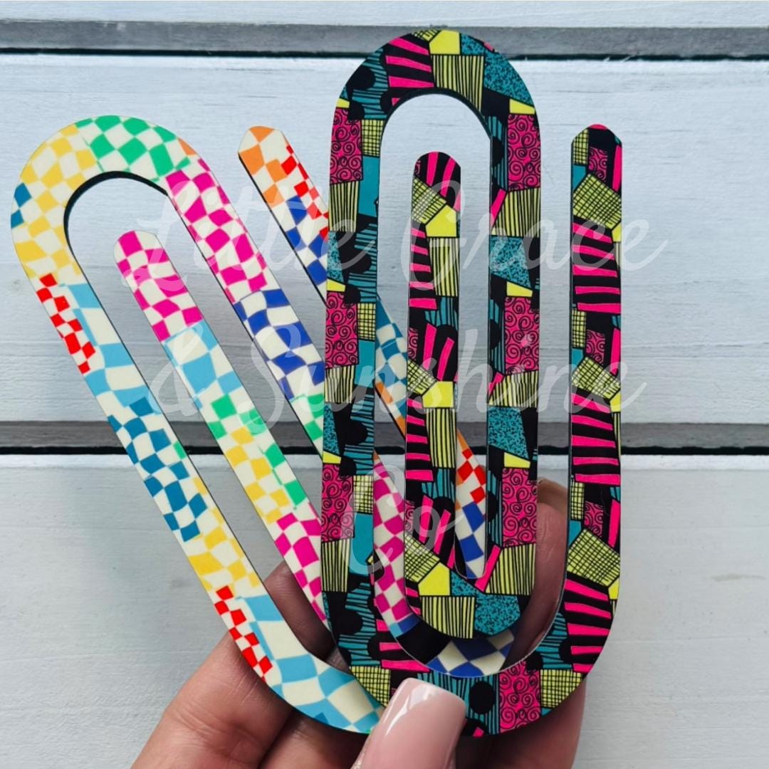 Sublimated Paper Clip Bookmark Paper Clip Booklover Gifts - Etsy