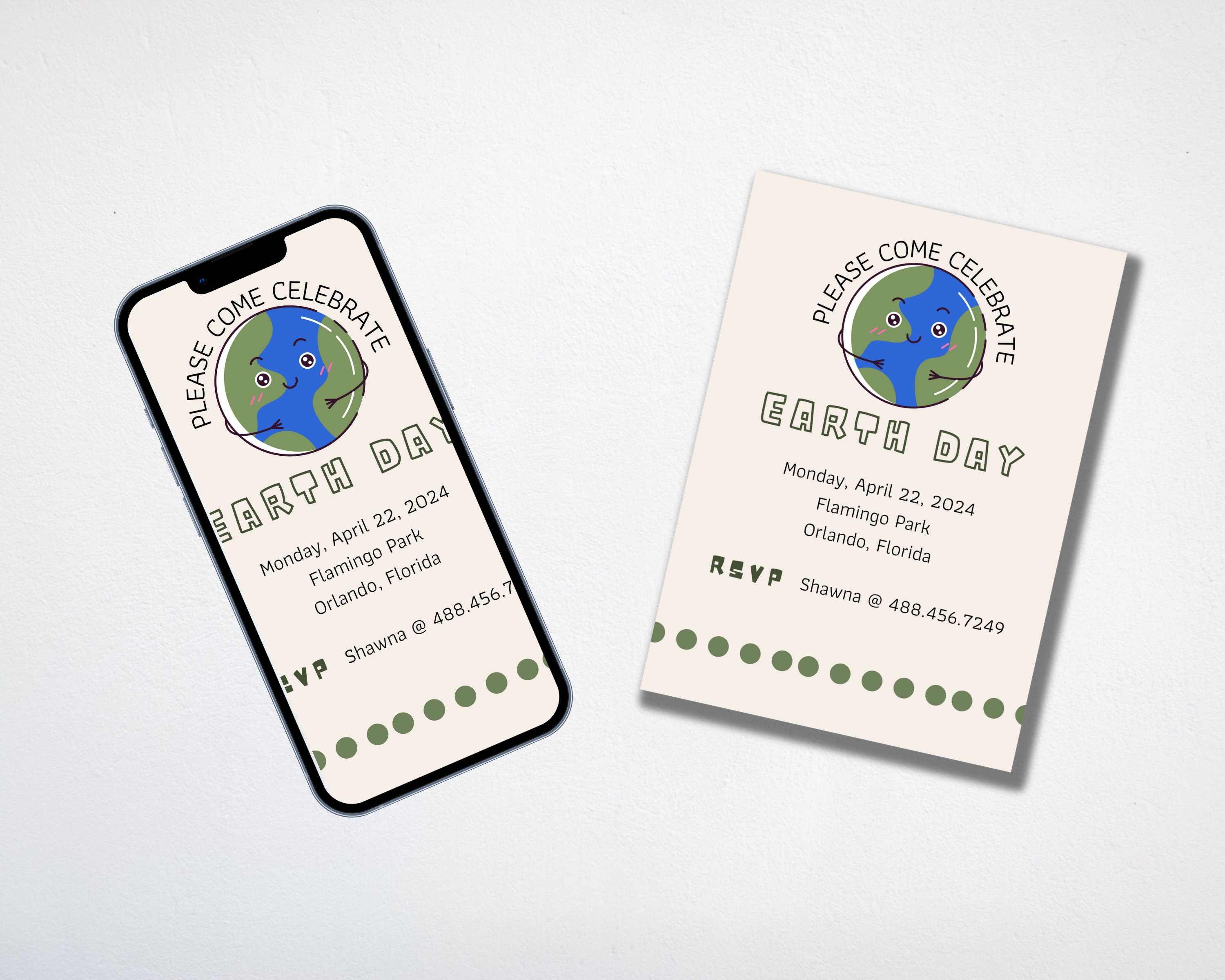 Earth Day Invitation, Earth Day Flyer, Earth Day Birthday, Digital ...