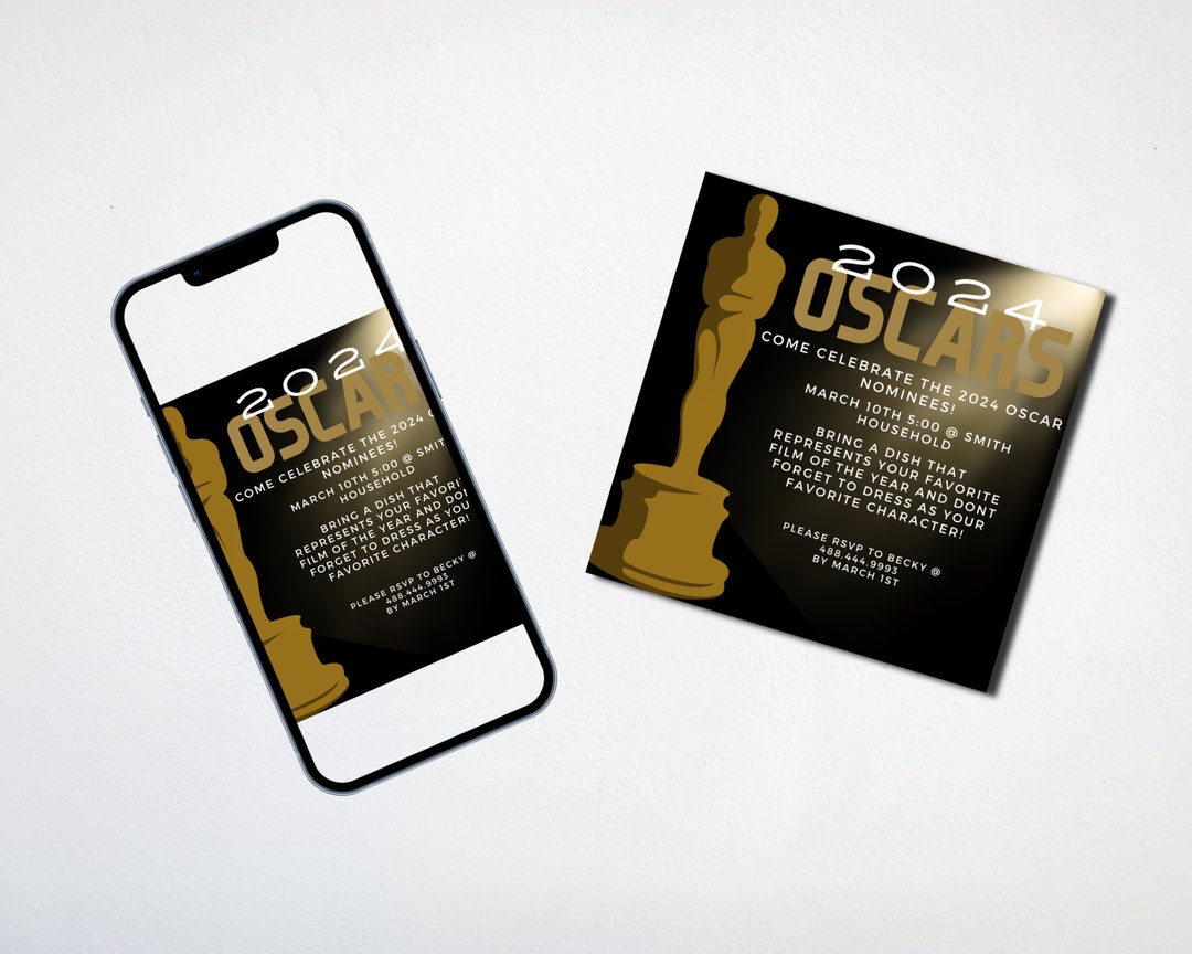 Oscars 2024 Digital Invitation, Digital Download - Etsy