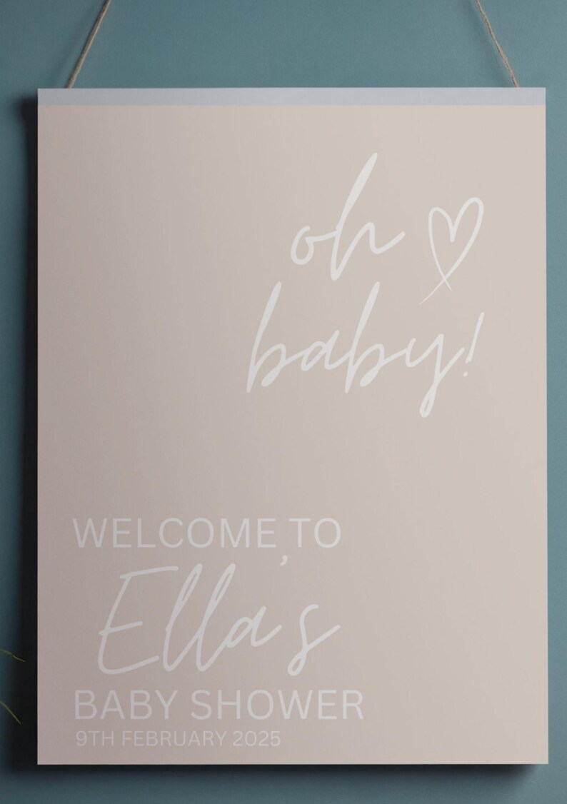 Editable Baby Shower Welcome Sign - Etsy