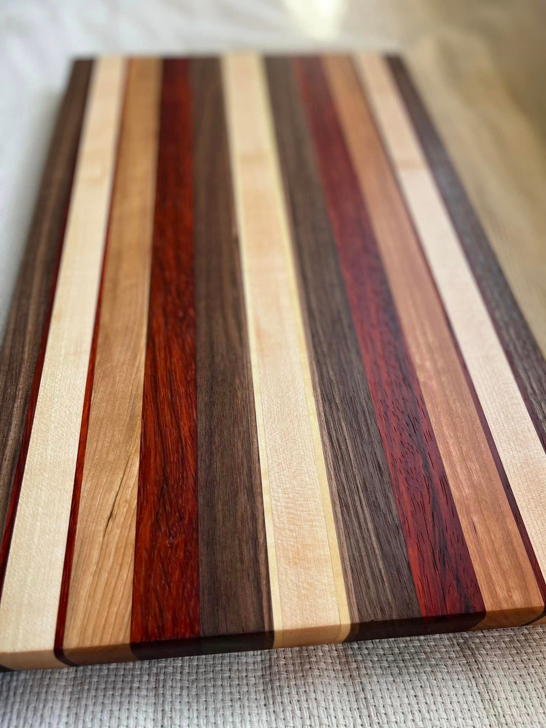 Cutting Board the copper Large Size Made of Walnut, Padauk, Maple and ...