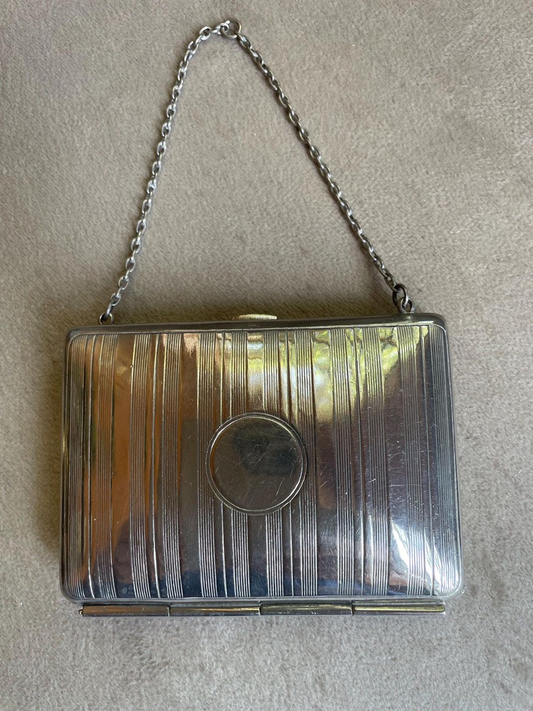 1920s Silver Plated Coin Purse on Chain - Etsy