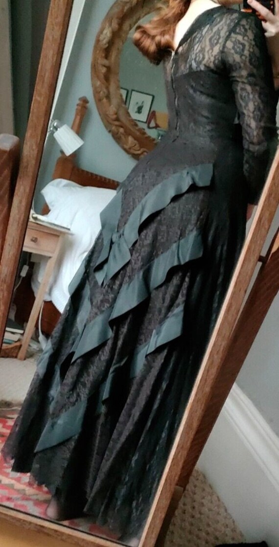 1950s True Vintage, Victorian Style, Stunning Black L… - Gem