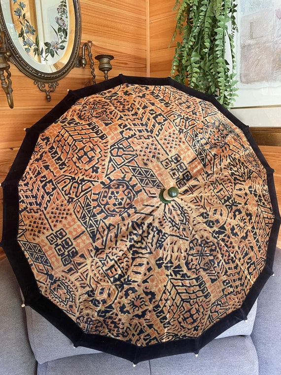 Original Art Deco Early 1900s Parasol, Velvet Fabric,… - Gem