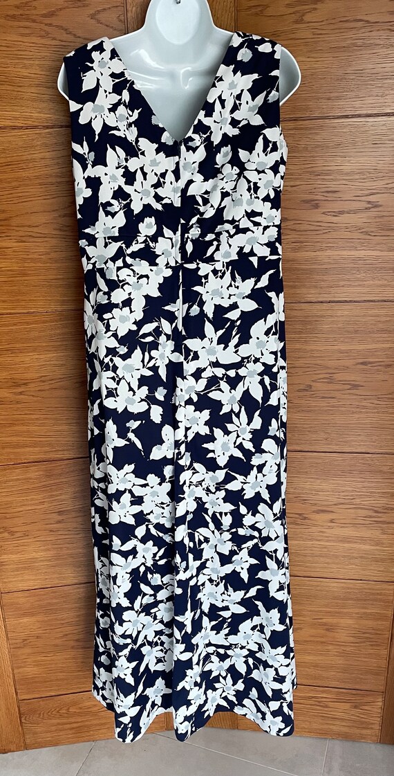 1970s True Vintage, Clive Byrne, Blue Floral Column M… - Gem