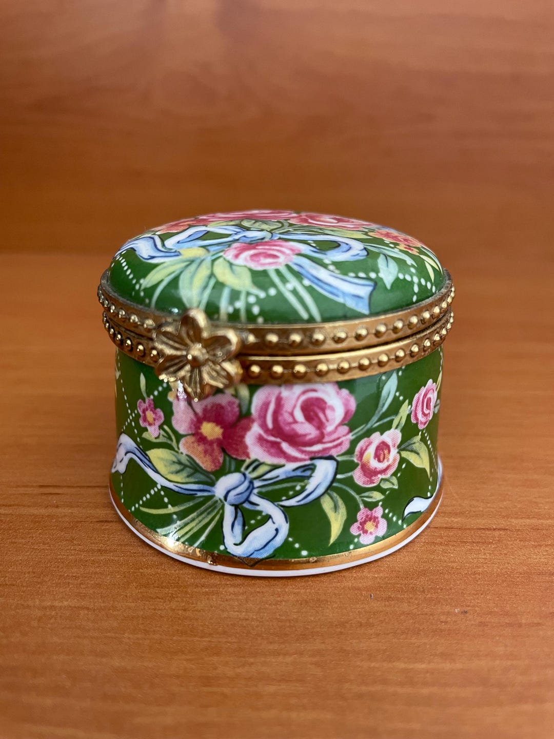 Vintage Bone China Trinket Pot, 'thank You for Your Friendship ...