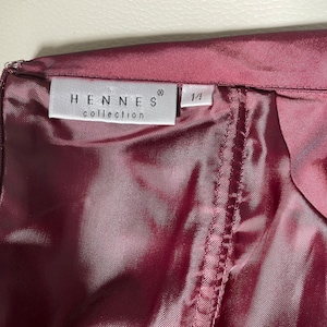 1990s True Vintage Hennes Burgundy Red Maxi Dress, off the Shoulder ...