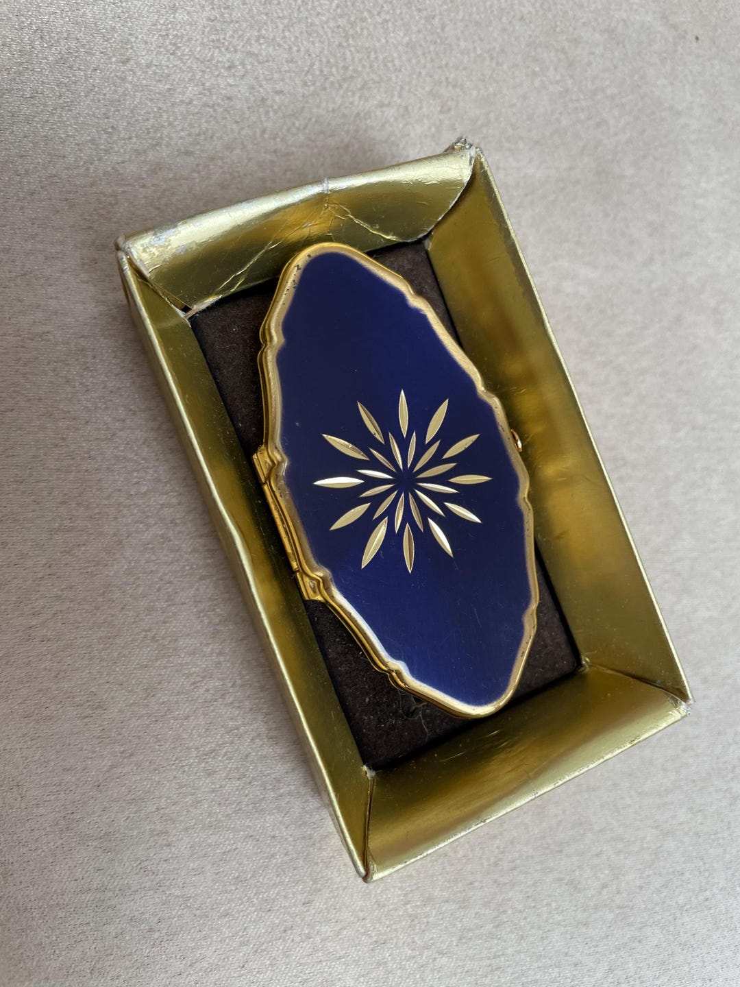 1960s Stratton Lip View, Blue Enamel With Gold Star, Lipstick Holder With Mirror - Etsy