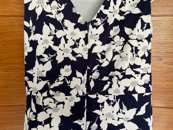 1970s True Vintage, Clive Byrne, Blue Floral Column M… - Gem