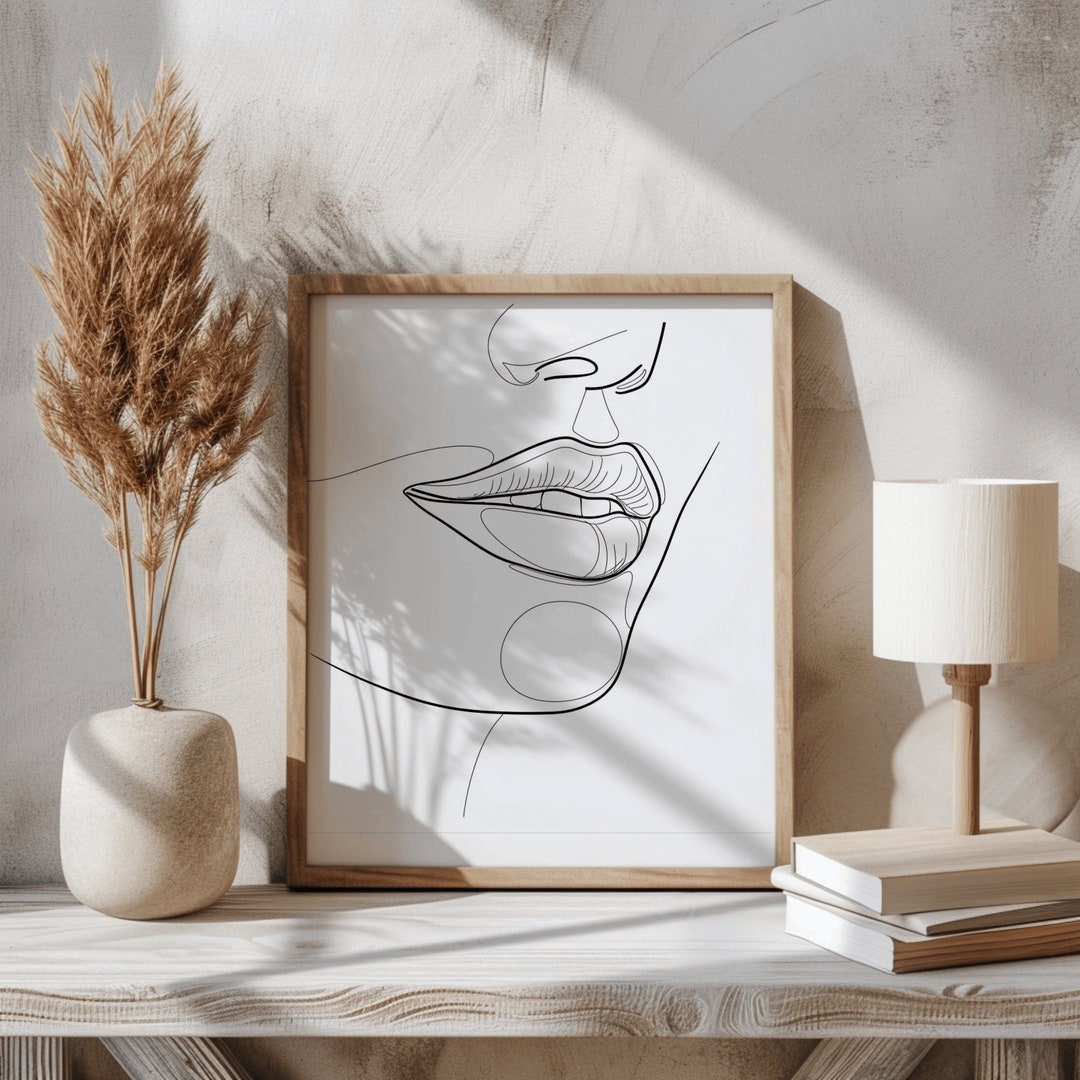 Woman Line Art Print | Minimalist One Line | Abstract Female Body ...