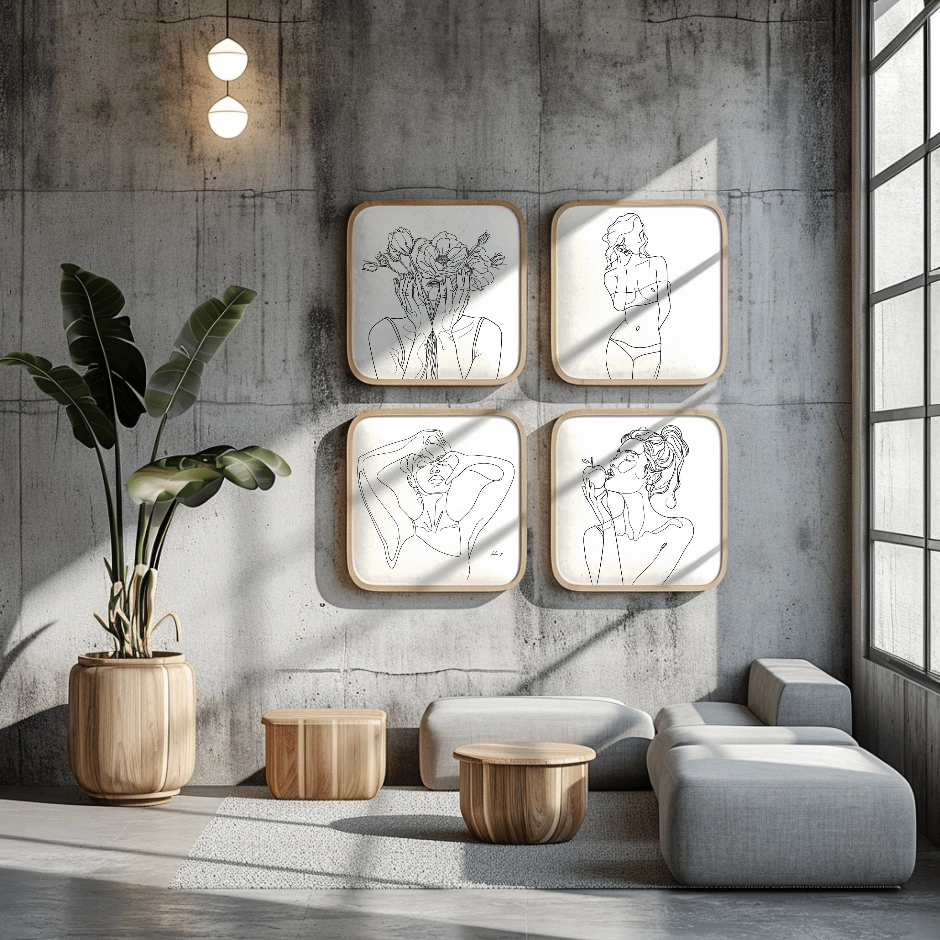 Woman Line Art Print Minimalist One Line Abstract Female Body Poster ...