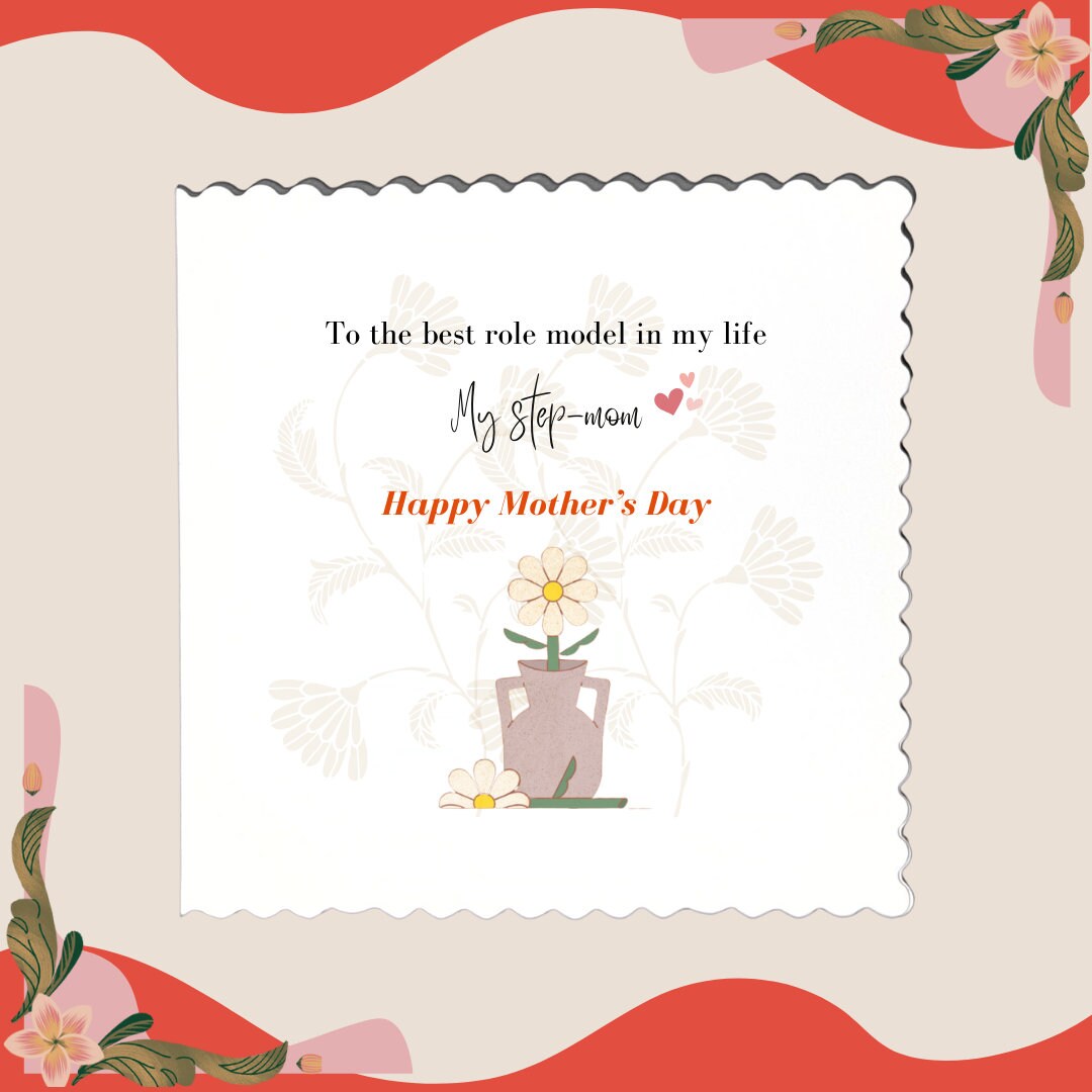 Happy Mothers Day, Best Role Model, Card for My Step-mom, Personalised ...