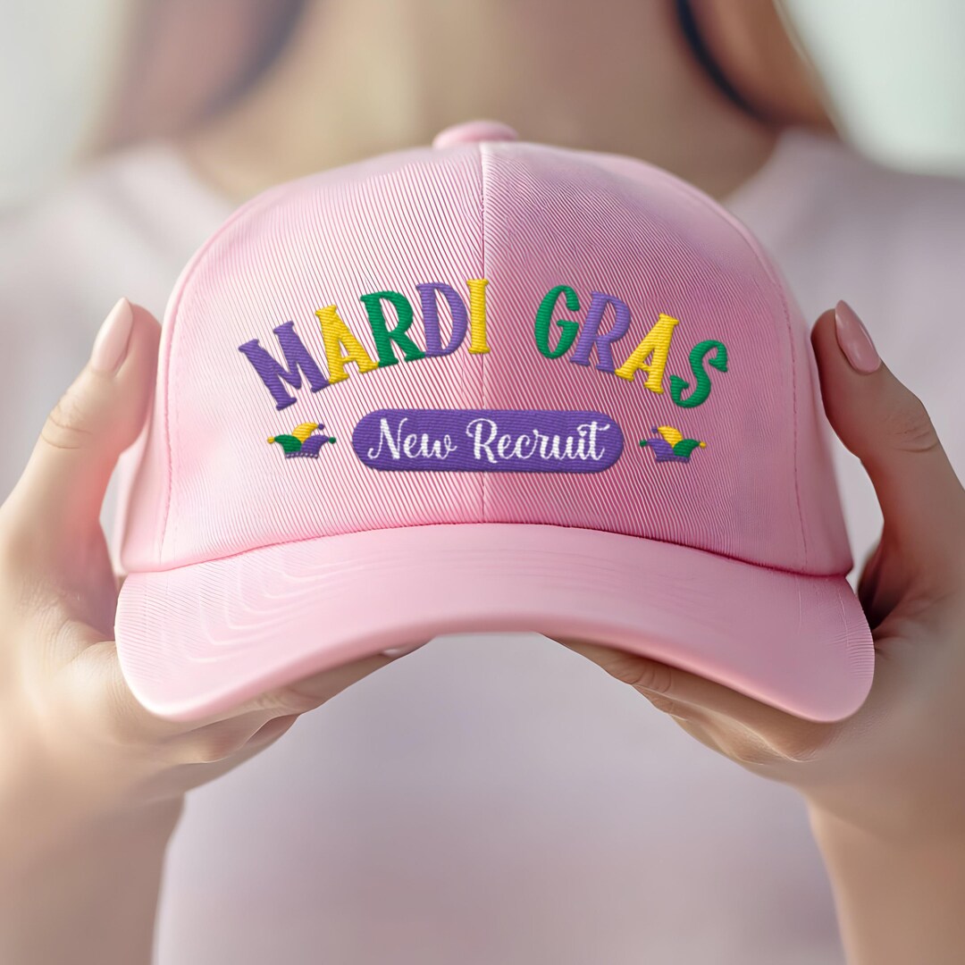 Embroidered Mardi Gras Baseball Cap, New Recruit NOLA Carnival Hat - Etsy